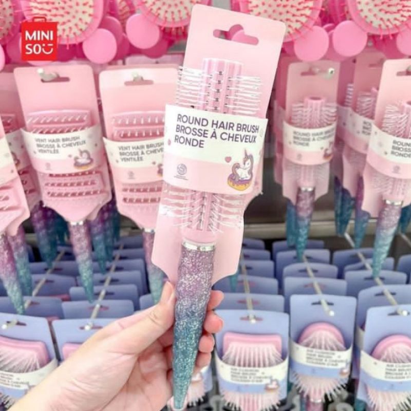 Jual MINISO UNICORN DREAM COLORFUL ROUND HAIR BRUSH / SISIR | Shopee ...