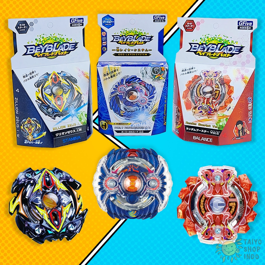 Jual TAIYO Mainan Anak Beyblade Burst Set Booster Starter Gangsing ...
