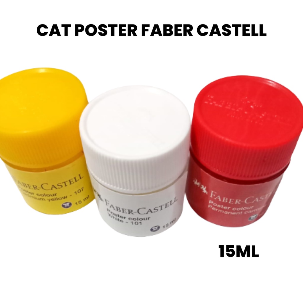 Jual FABER CASTELL POSTER COLOUR 15ML - CAT POSTER FABER CASTELL 15ML ...