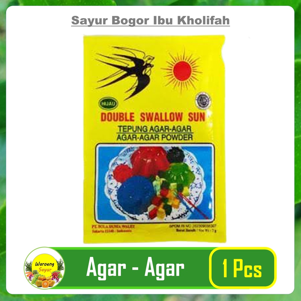 Jual Agar Agar Swallow Sun Sachet 7gram Powder Cap Dua Walet | Shopee ...