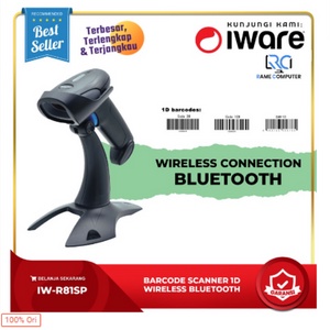 Jual Wireless Bluetooth 1D Laser Barcode Scanner IWARE R81SP (Android ...