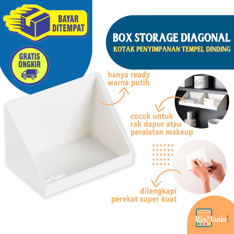 Jual WALL MOUNTED DIAGONAL BOX - Kotak Penyimpanan Serbaguna Storage ...