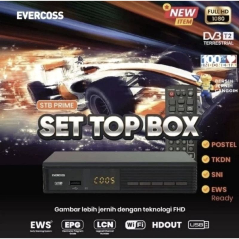 Jual Set Top Box TV Digital DVB-T2 Evercoss Prime | Shopee Indonesia