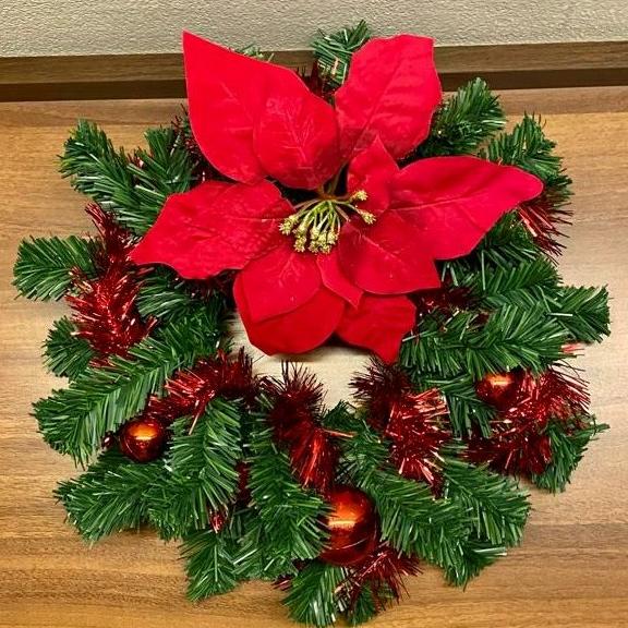 Jual Dekorasi Natal/Karangan Bunga/Hiasan Natal/Wreath Krans Bulat 30 ...