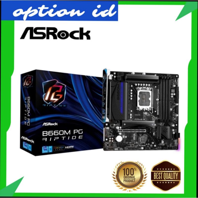 Jual Motherboard ASRock B660M PG RIPTIDE | B660 INTEL LGA1700 DDR4 mATX ...