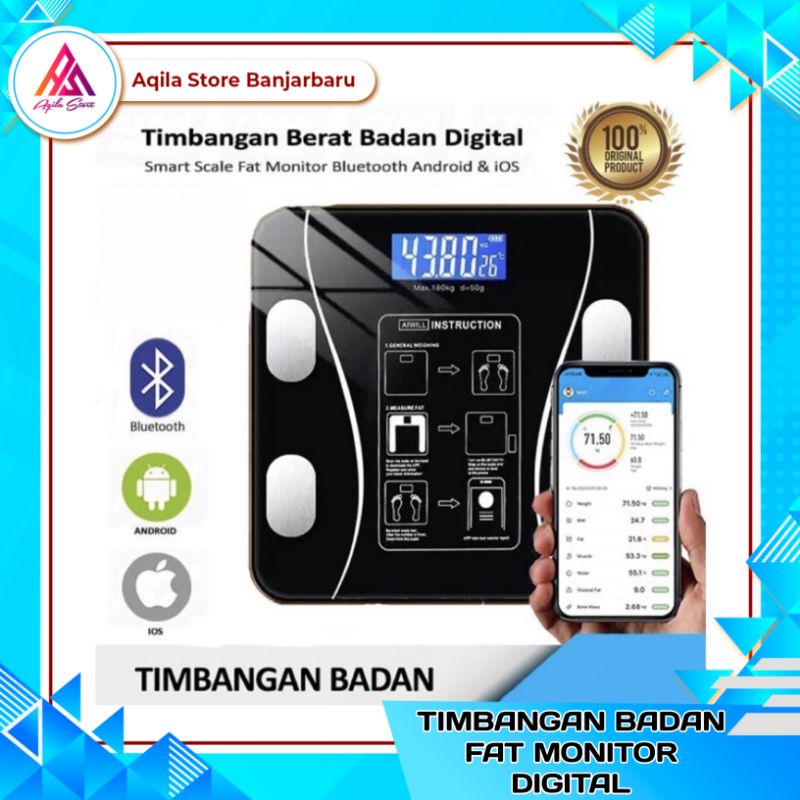 Jual Timbangan Badan Digital Body Fat / Timbangan Badan Fat Monitor ...
