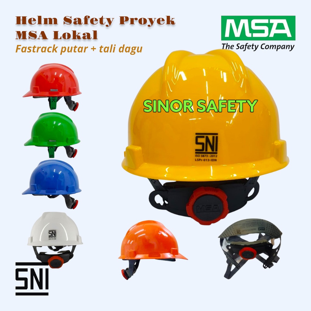Jual Helm Safety Proyek V-GUARD Fastrack Putar MSA LOKAL | Shopee Indonesia
