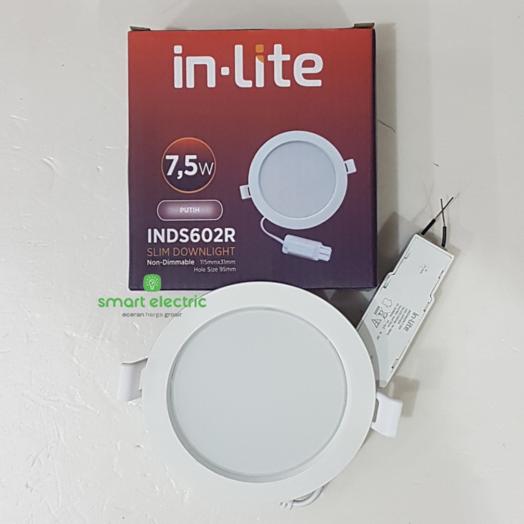 Jual in-Lite Slim Downlight 7.5 Watt LED Lampu Tanam Plafon Inlite ...