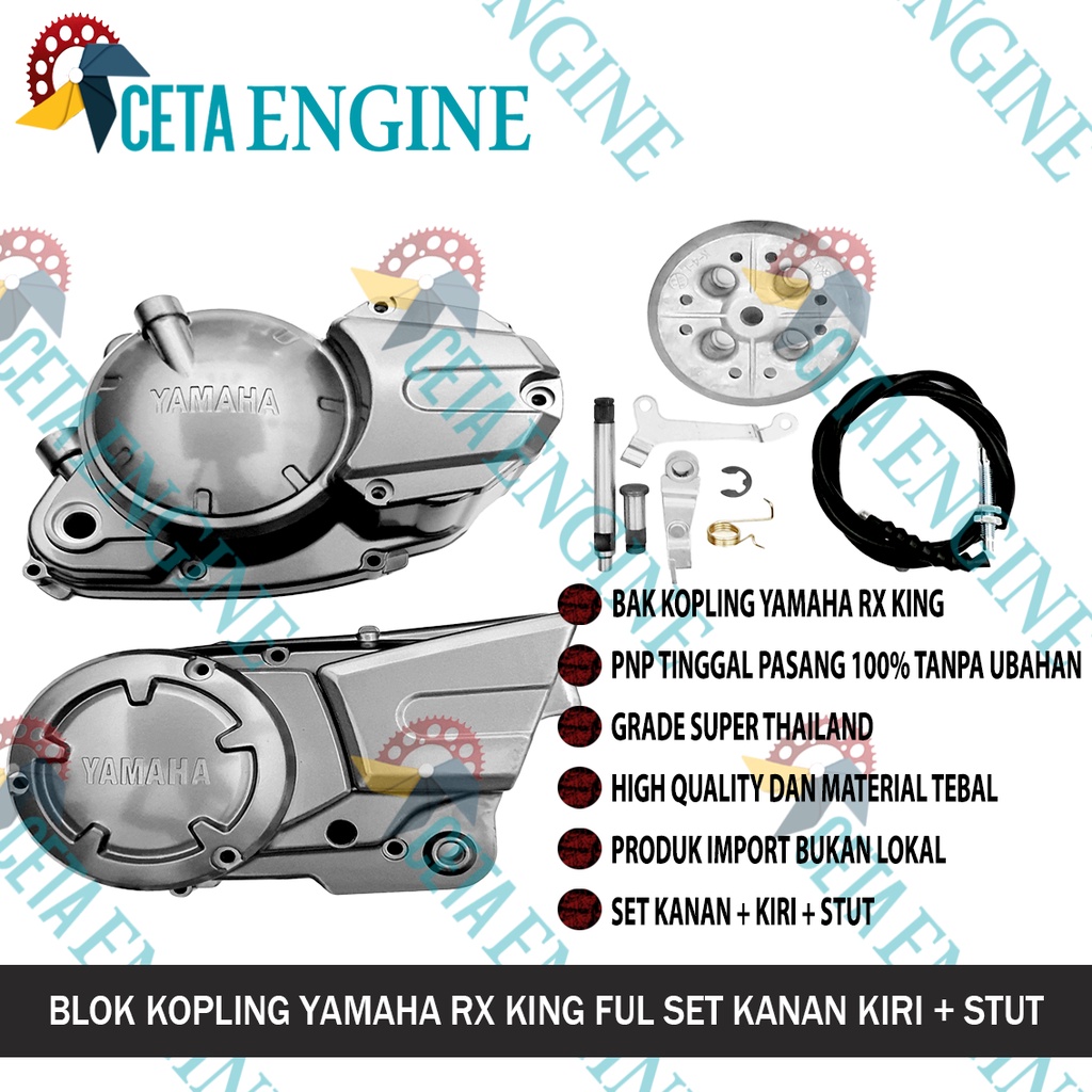 Jual [ BISA COD ] BLOK KOPLING MAGNET RX KING RXKING NEW BARU MODEL MX KANAN KIRI 1 SET LENGKAP ...