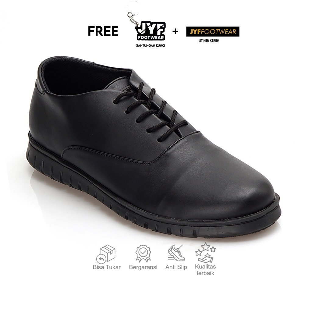 Jual JYF - Noble Black Sepatu Pantofel Formal Pria Formal Casual Kulit ...