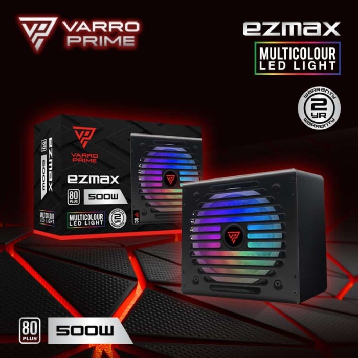 Jual POWER SUPPLY PSU GAMING 80+ RGB VARRO EZMAX | Shopee Indonesia