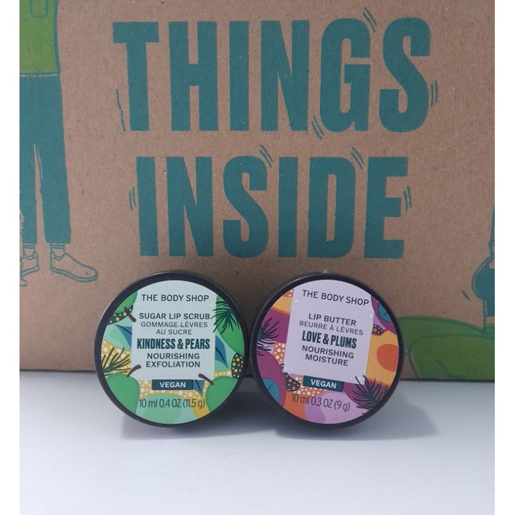 Jual The body shop kindness pear lip scrub,plum lip butter 10ml ...