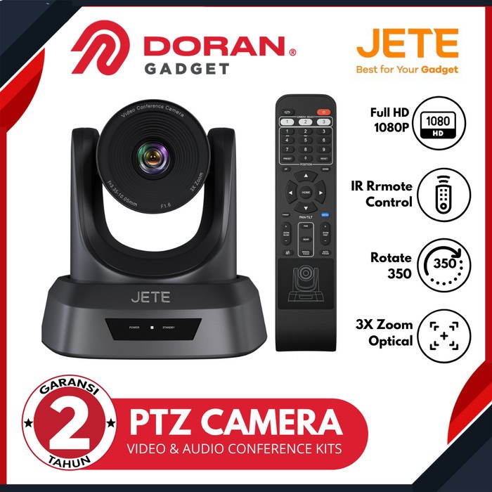 Jual Webcam Video Conference JETE PTZ 3x Zoom - Garansi 2 Tahun ...