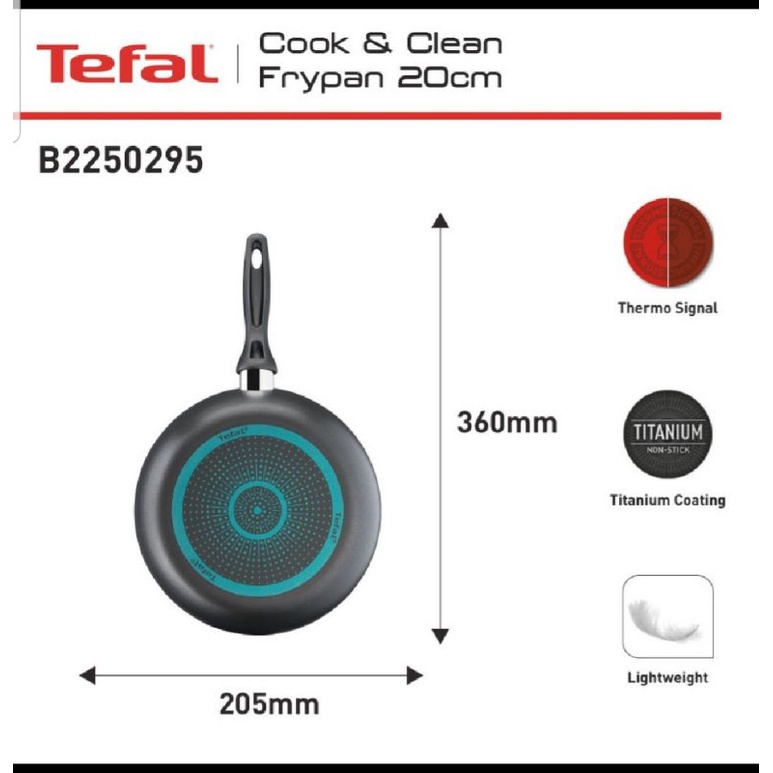Jual Tefal cook & clean frypan 20 cm | Shopee Indonesia