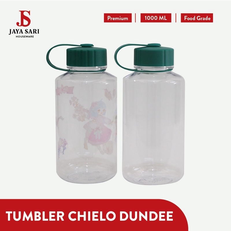 Jual Tumbler Chielo Dundee / Tumbler Botol Minum Plastik Starbuck 1000 ml 1 Liter Dundee Chielo ...