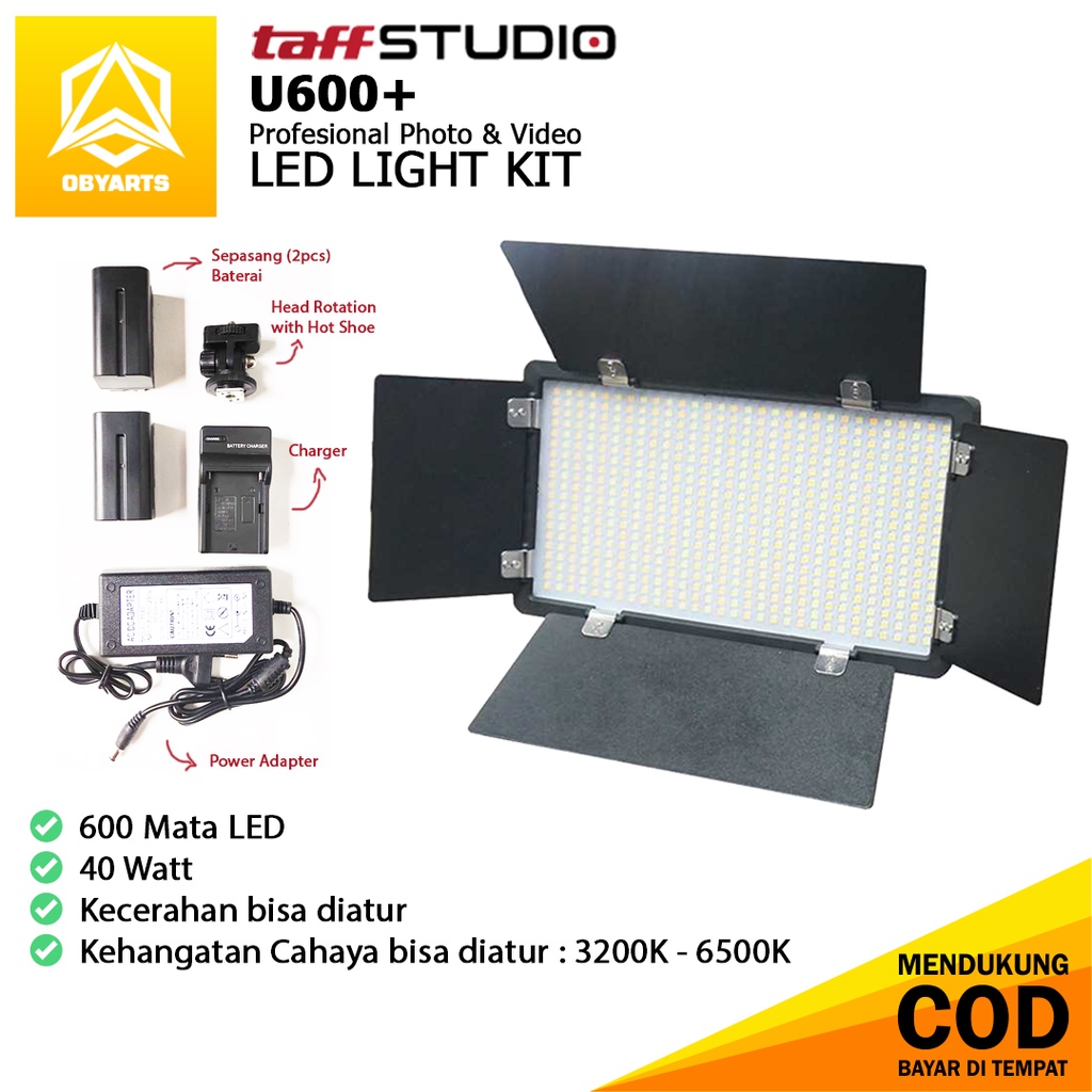 Jual TAFFSTUDIO LED Light Kit Lampu Kamera Foto Video Profesional ...