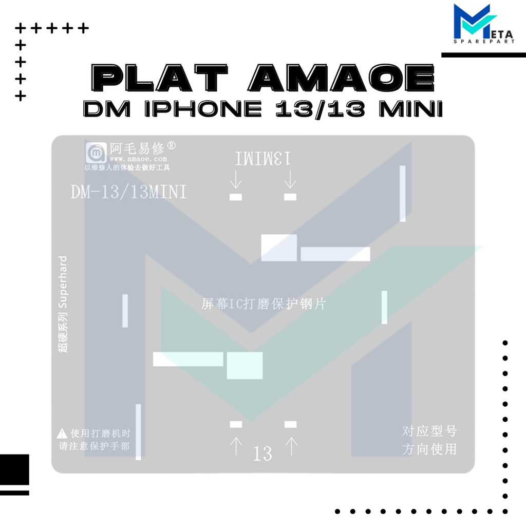 Jual PLAT AMAOE IP 11-13 SERIES DM (PELINDUNG IC LCD) | Shopee Indonesia