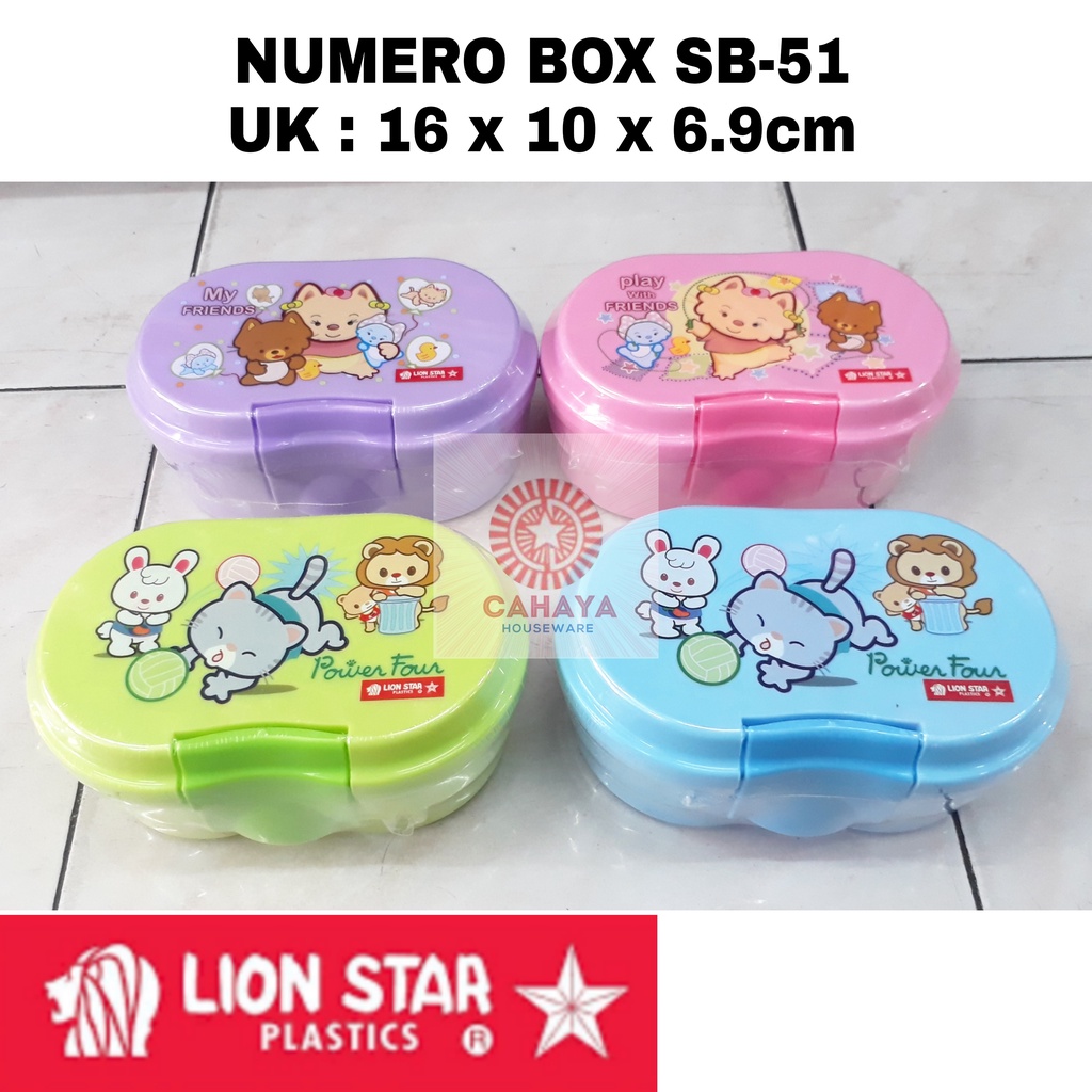 Jual Lion Star Numero Box / Lunch Box Anak / Kotak Makan - Warna Random ...