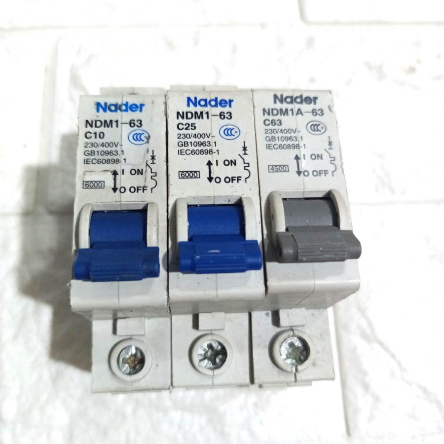 Jual MCB nader 16A 32A 63A mcb AC DC 1P mcb c32 c16 c63 | Shopee Indonesia