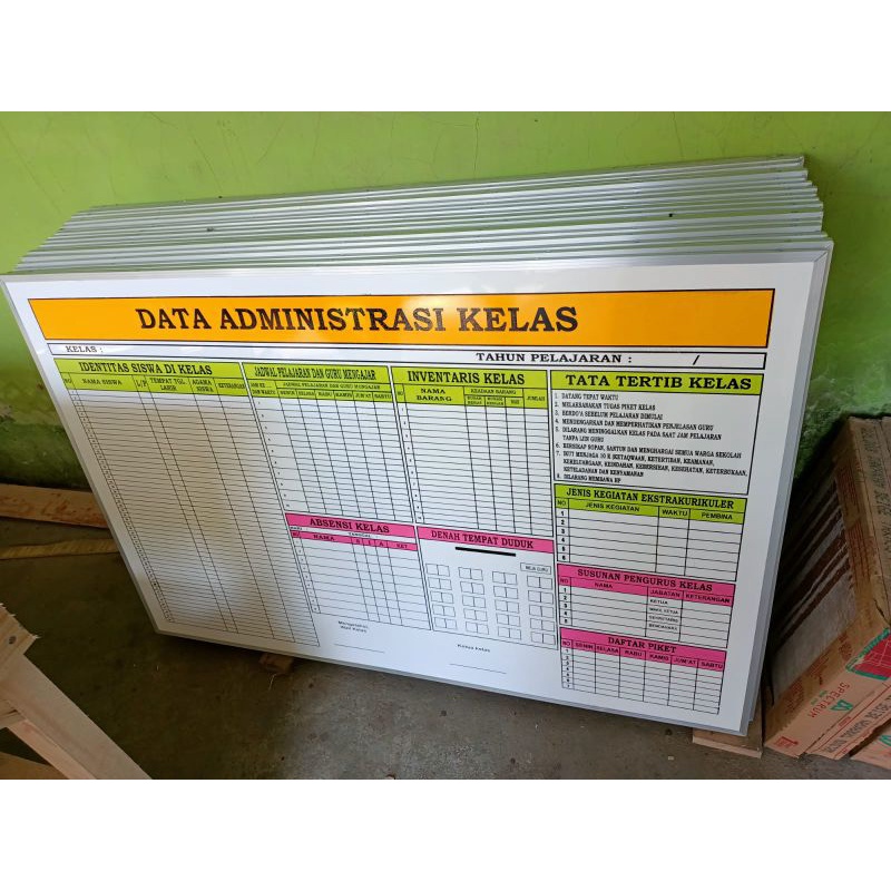 Jual PAPAN DATA ADMINISTRASI KELAS IDENTITAS SISWA MULTIPLEK LIST ...