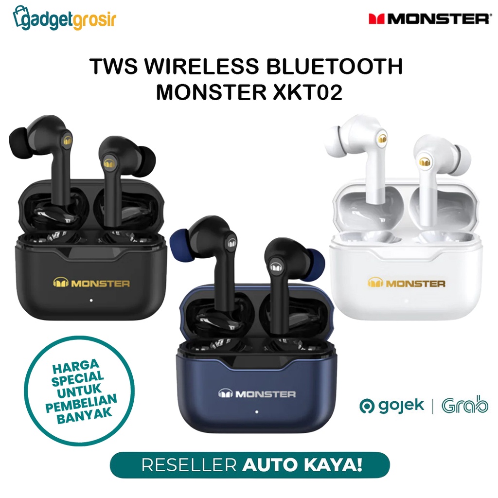 Jual TWS Gaming Monster XKT02 Wireless Bluetooth 5.1 Earphone Headset ...