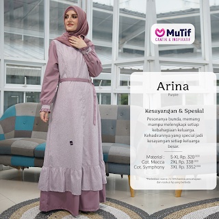 Jual MUTIF | Arina Radiant Purple - Laven | Dress Muslimah | Gamis ...