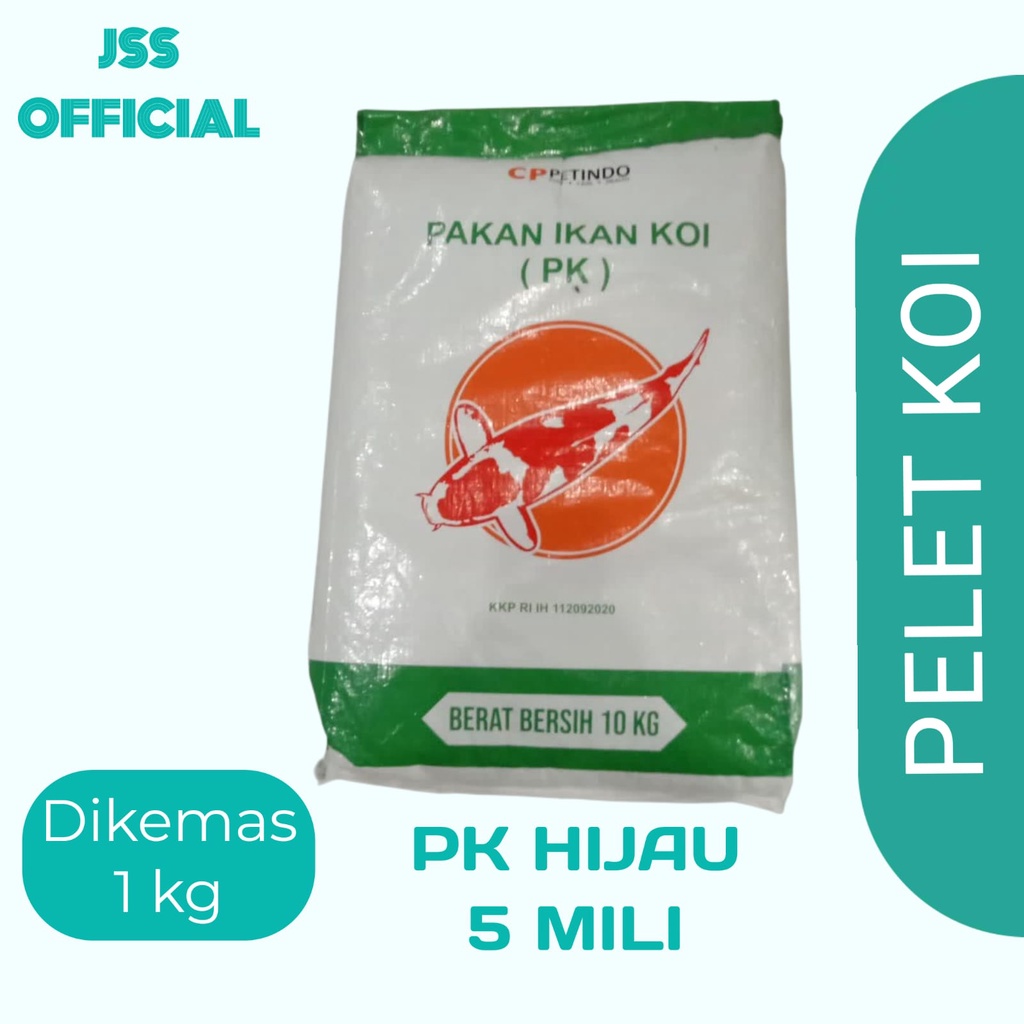 Jual Pakan Ikan Koi PK Hijau 5mm Pakan Pelet Ikan Koi 1 kg | Shopee ...