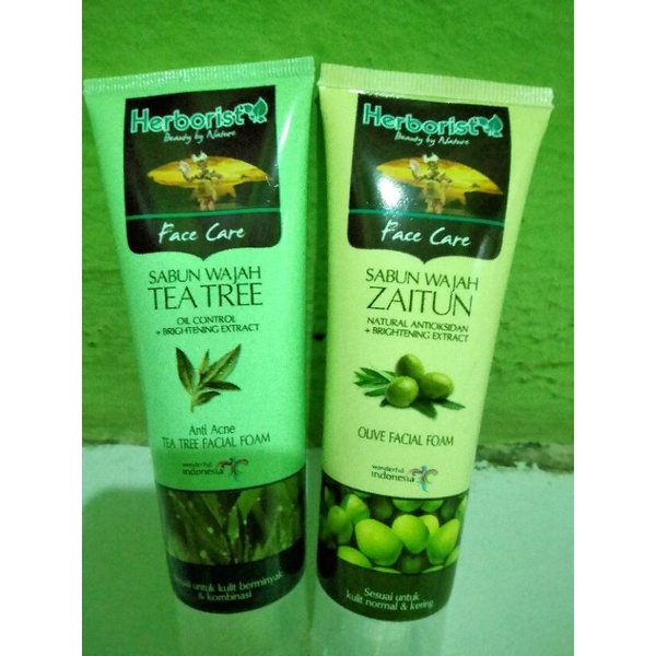 Jual Herborist Face Care Sabun wajah ZAITUN OLIVE FACIAL FOAM/TEA TREE ...