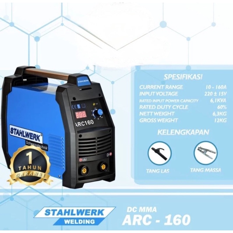 Jual Mesin las Stahlwerk Arc-160 Mos Welding Machine ARC160 | Shopee ...