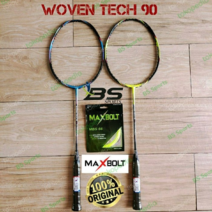 Jual Raket Raket Badminton Maxbolt Woven Tech 90 35Lbs Original ...