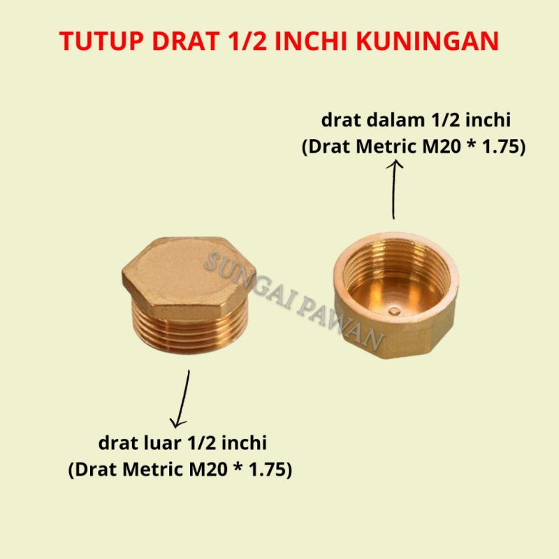 Jual penutup tutup tutupan end plug dop pipa kran keran air water drat ...