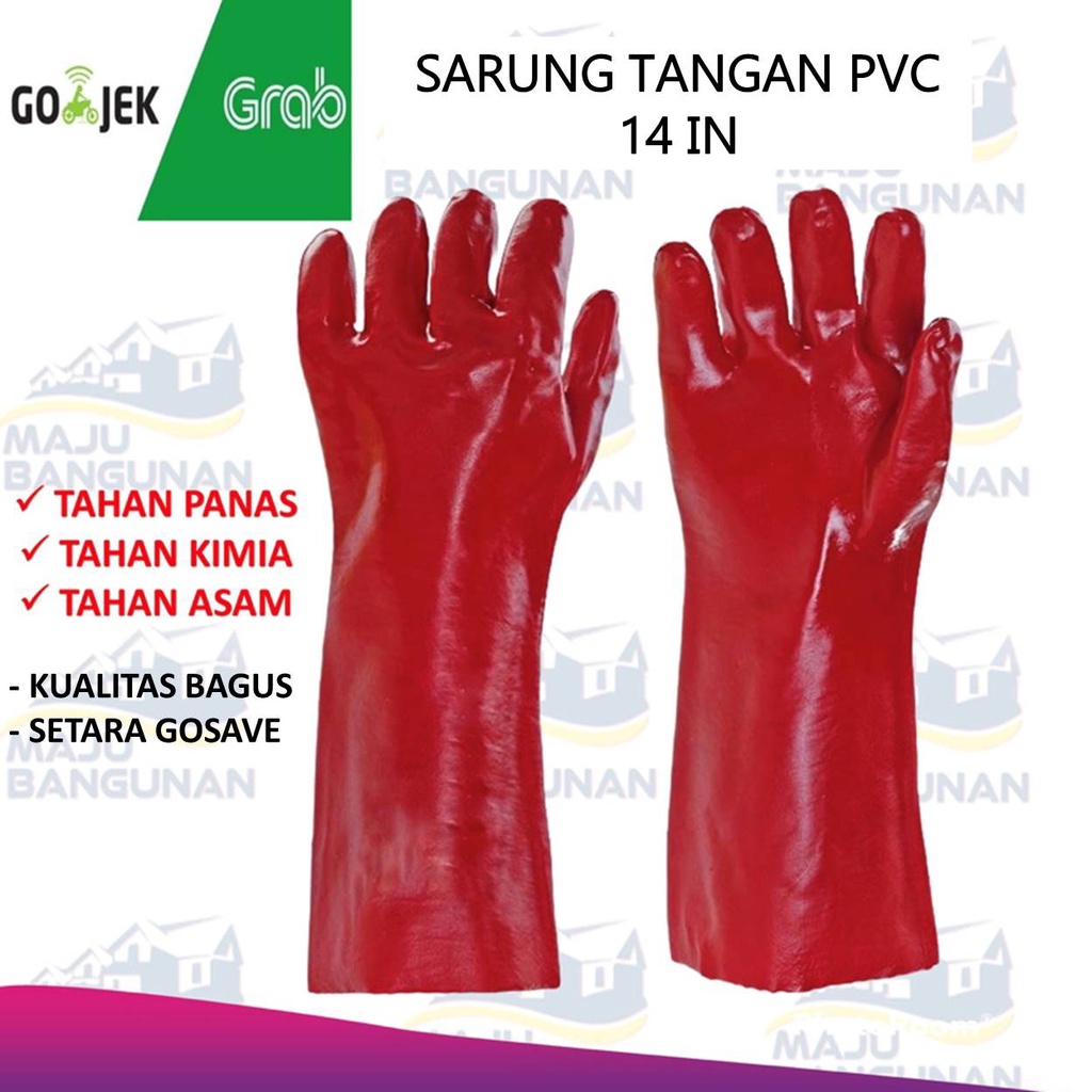 Jual SARUNG TANGAN PVC 14 INCH / SARUNG TANGAN KIMIA / SARUNG TANGAN ...