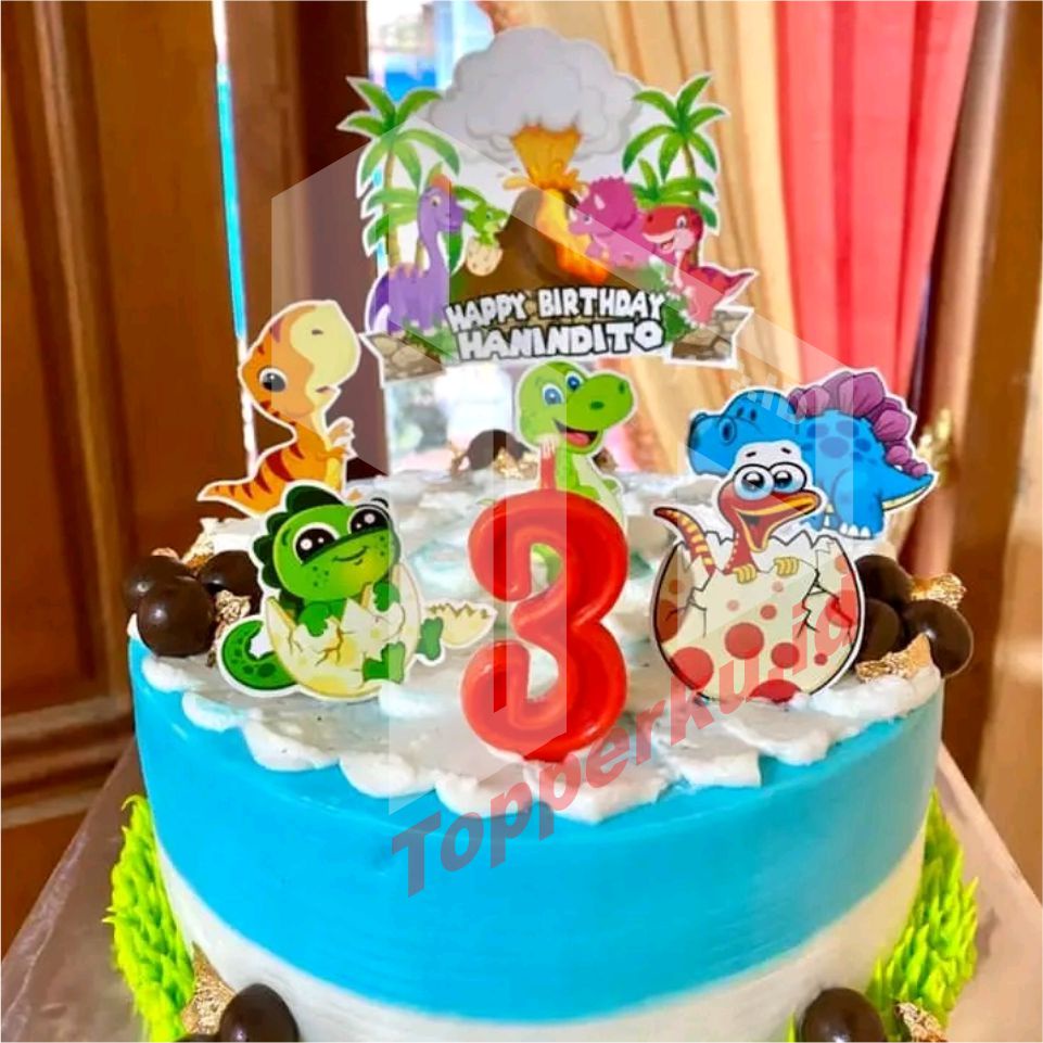 Jual Topper Kue Ulang Tahun Dinosaurus/Topper Dino/Hiasan Cake Karakter ...