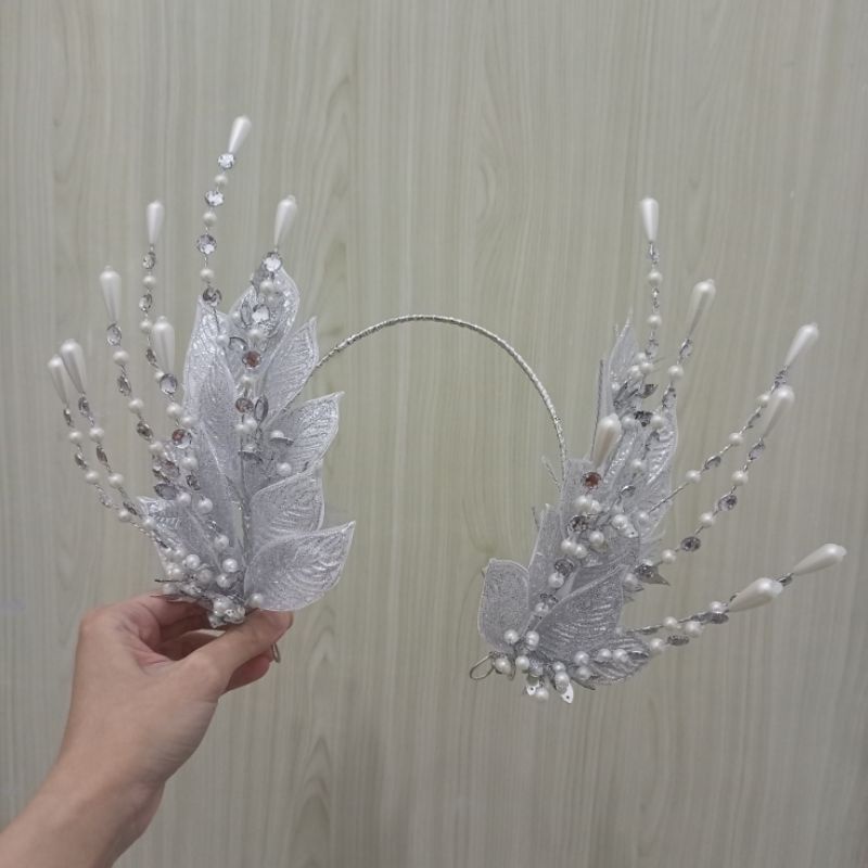 Jual Headpiece Viral Kekinian Hairpiece Hiasan Hijab Cantik Daun Gold ...