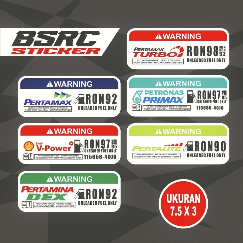 Jual sticker BAHAN BAKAR viral / sticker SPBU pertamax torbo, pertalite ...