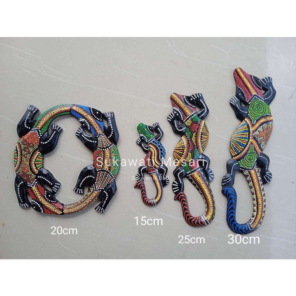 Jual Hiasan Dinding Gecko Kecil Tokek Cicak Kayu Berbagai Ukuran ...