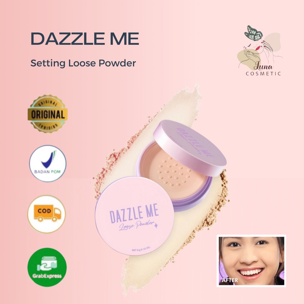 Jual DAZZLE ME Always Setting Loose Powder BPOM | Super Soft Smooth ...