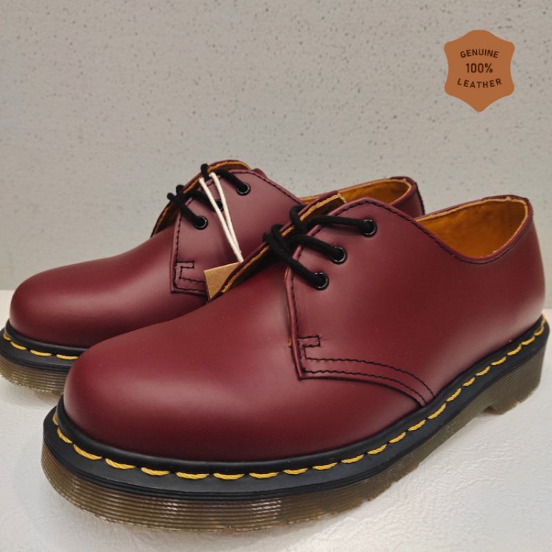 Jual SEPATU Boots Docmar 1461Cherry Red Low 3 Hole Classic Smooth ...