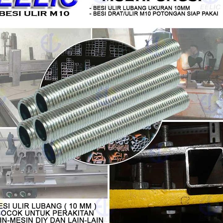 Jual ☎ EELIC BEU-M10X1X300MM BESI ULIR BESI DRAT ULIR LUBANG DIAMETER ...