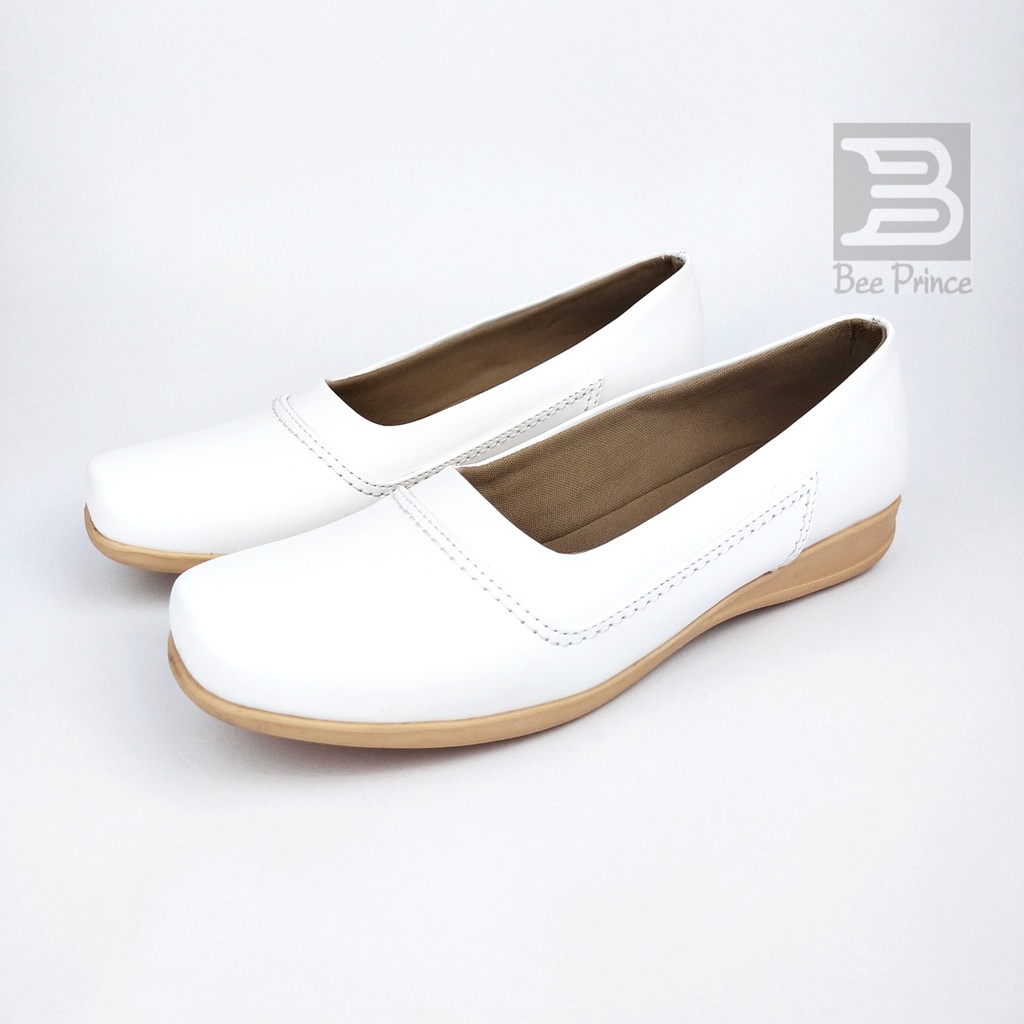 Jual Bee Prince Sepatu Balet Teplek Perawat Warna Putih Flatshoes ...