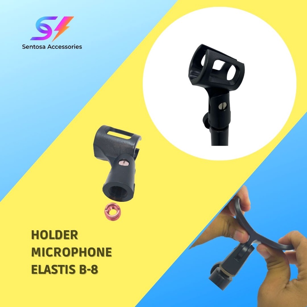 Jual Holder Microphone Elastis B8 Plus Mur | Holder Mic Wireless ...