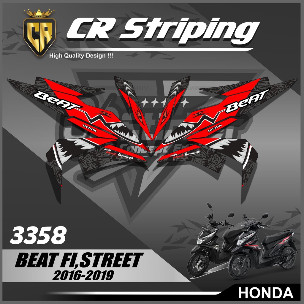 Jual Sticker Striping Beat Esp, Street, Fi 2017 - 2019 - Striping Beat ...