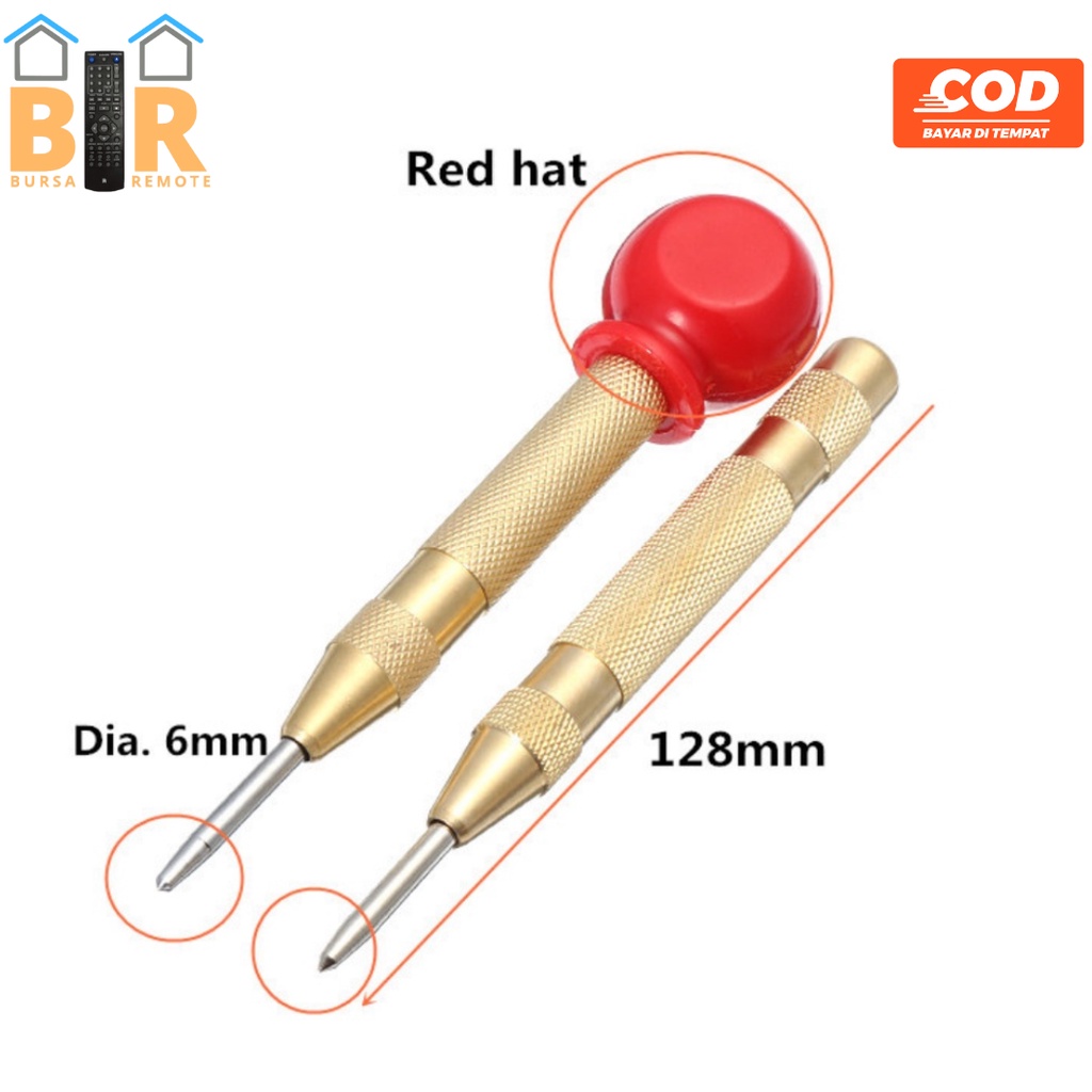 Jual Penanda Titik Bor Silver Center Punch With Karet Rubber Head ...