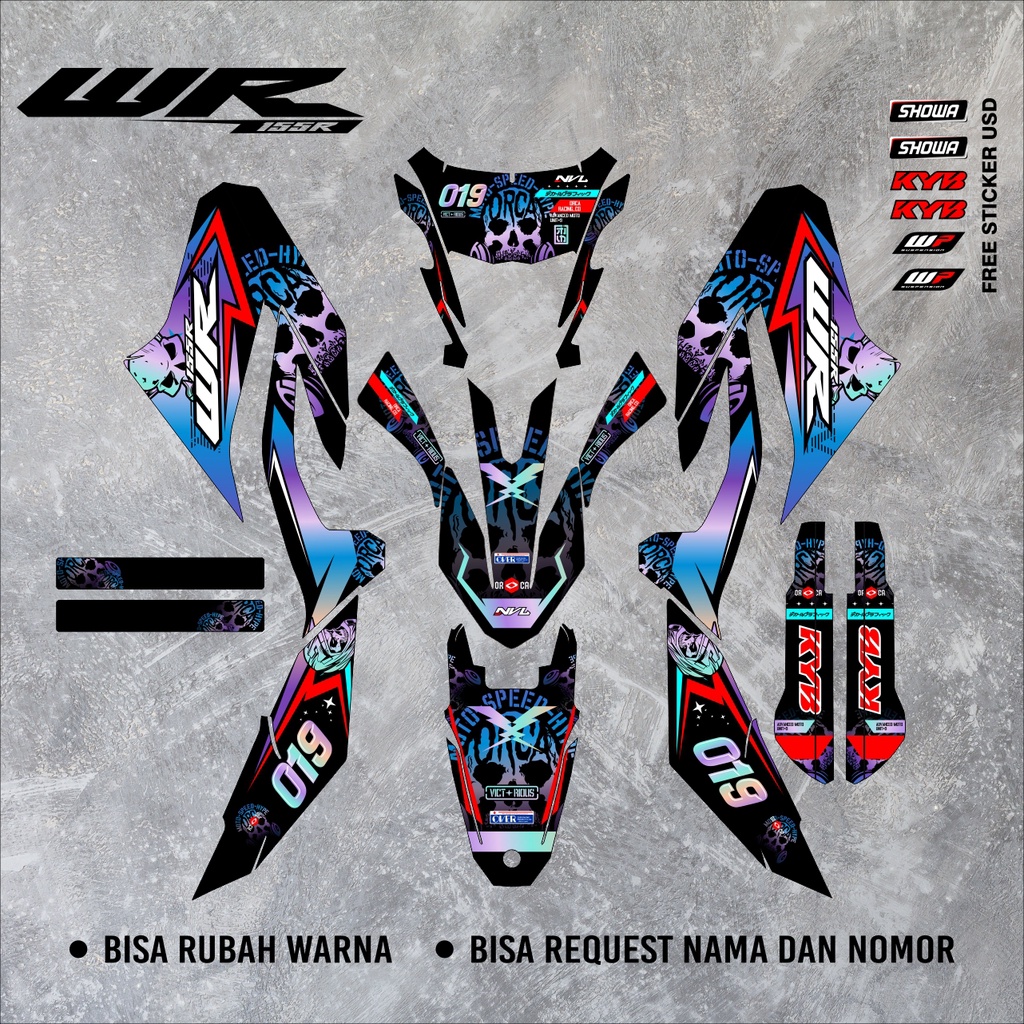 Jual NEW DESAIN STICKER DECAL YAMAHA WR 155 KEREN FULL BODY BAHAN ...
