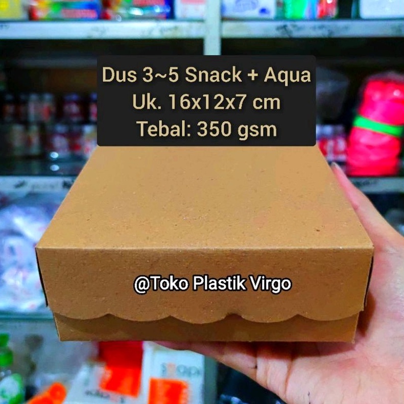 Jual Box / Kardus / Dus Snack Kue Makanan Coklat - 16x12x7 cm - Aqua B ...