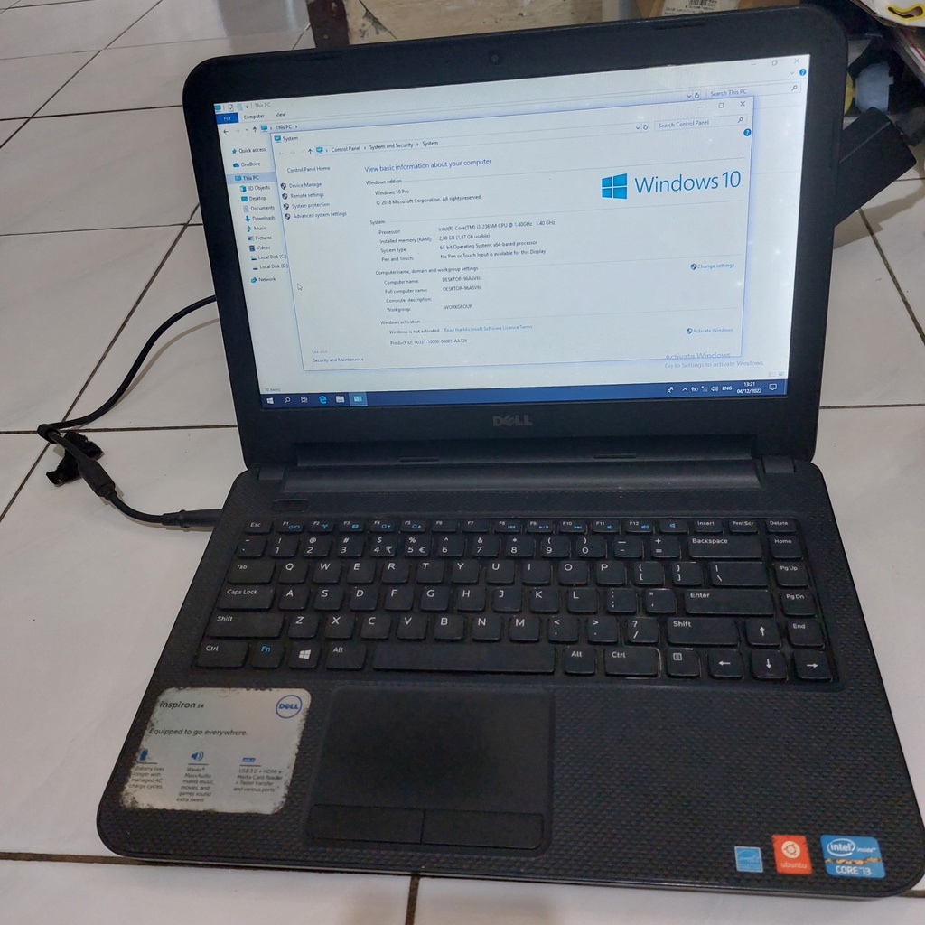 Jual Laptop Notebook Dell inspiron 14 I3 Bekas | Shopee Indonesia