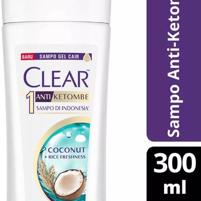 Jual Recommended CLEAR MEN SHAMPOO COOL SPORT MENTOL 320ml / Clear Coconut and Rice 300ml ...