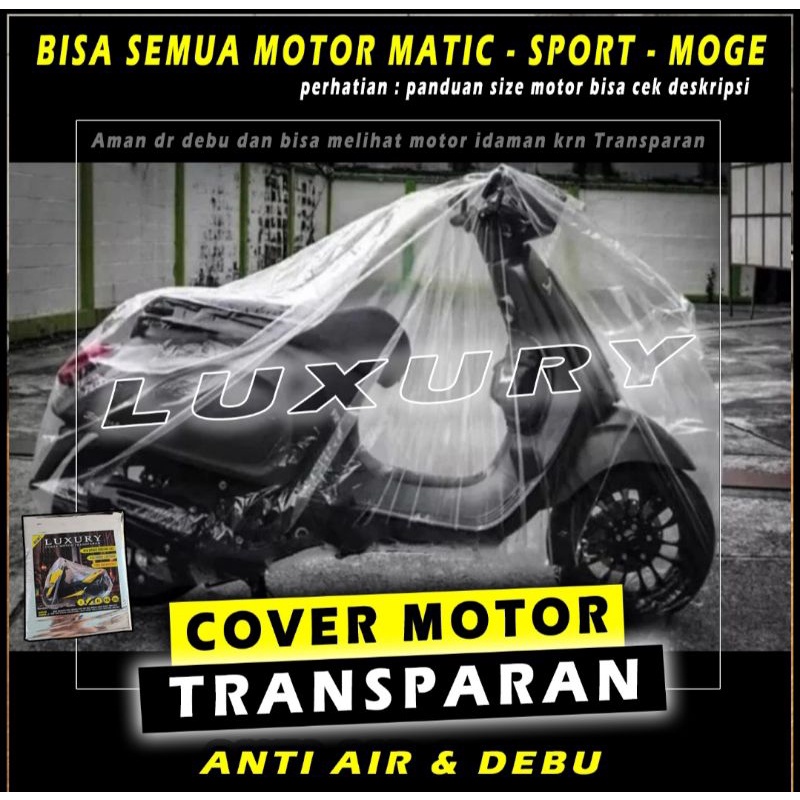 Jual Cover Motor Transparan Tebal Waterproof - Cover Motor Vario Mio ...