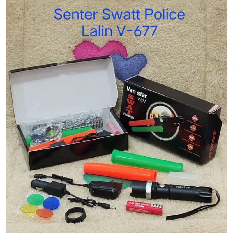 Jual SENTER SWAT / SENTER JAGA MALAM/ LED TERANG / LAMPU SOROT TANGAN | Shopee Indonesia