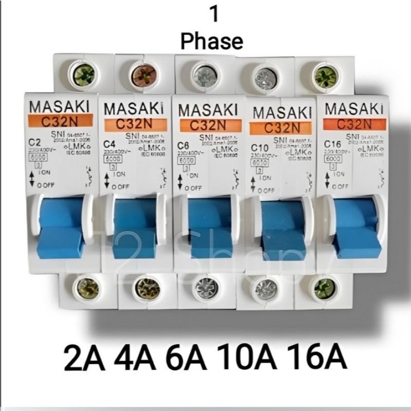 Jual Mcb Listrik 2A 4A 6A 10A 16A Masaki New Pallas | Shopee Indonesia